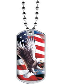 Eagle Epoxy Dome Dog Tag - Trophy Depot