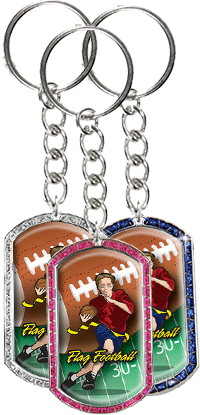 Field Hockey Sparkle Keychain - Trophy Depot