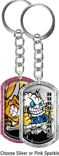 Mascots Sparkle Keychain - Trophy Depot