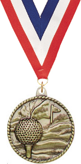 Golf Medal- Gold - Trophy Depot