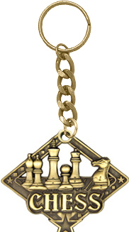 Chess Diamond Star Keychain - Trophy Depot