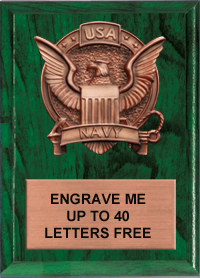 Navy Bronze Resin Plaque - Trophy Depot