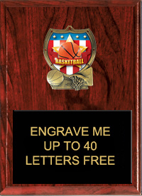 Basketball Sport Shield Plaque - Trophy Depot