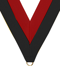 Black & Red Neck Ribbon - Trophy Depot