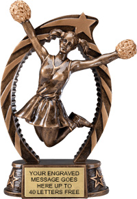 Cheer Star Flame Resin Trophy - Trophy Depot