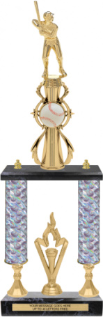 Baseball Sport Color Riser Two-Post Trophy - Trophy Depot