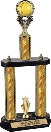 Softball Spinning Ball Trophy - Trophy Depot