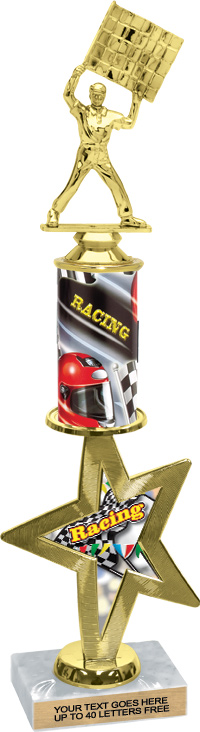 EXCLUSIVE Star Insert Riser w/ Column Trophies - Trophy Depot