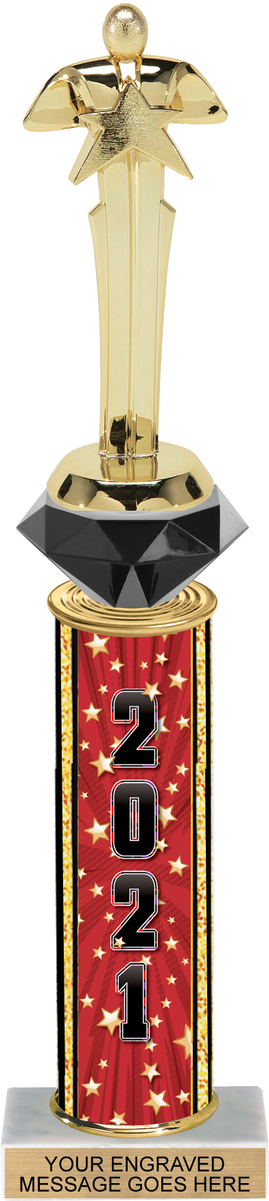 Diamond Riser Exclusive Year Comic Stars 13 inch Trophy - Trophy Depot