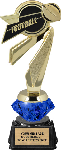 Football Bullseye Diamond Riser Trophy - Trophy Depot
