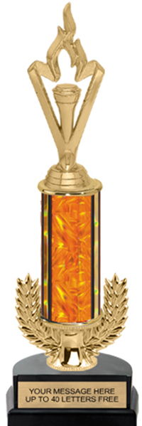 Gold Wreath Riser Trophy on Horseshoe Synthetic Base - Trophy Depot