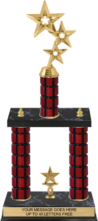 Mahogany Two-Post Trophy - Trophy Depot