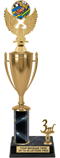 Single-Trim Eagle Color Insert Trophy on Synthetic Bases - Trophy Depot
