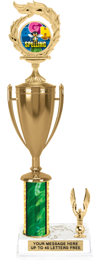 Single-Trim Wreath Framed Color Insert Trophy on Synthetic Bases ...