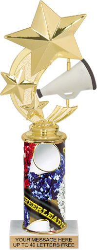 Cheer Shooting Star Spinning Trophy - Trophy Depot