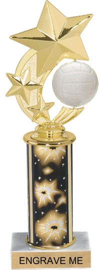 Volleyball Shooting Star Spinning Trophy - Trophy Depot