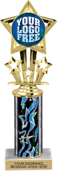 Shooting Star Custom Insert Trophy w/ Column - Trophy Depot