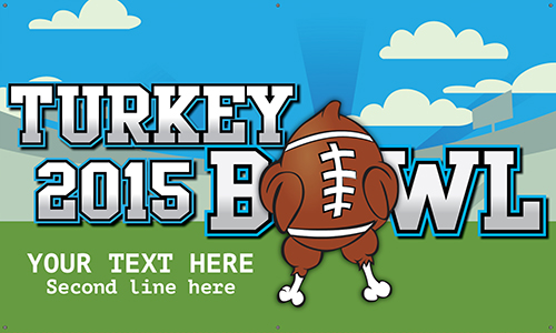 Thanksgiving Vinyl Banner- Cooked Turkey - Trophy Depot