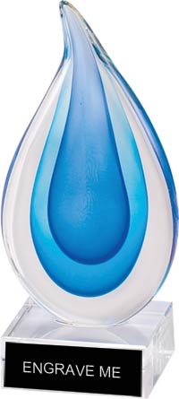 Tear Drop Art Glass Award - Trophy Depot