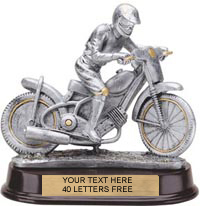 Motorcycle Dirt Bike Racing Pewter Finish Resin Trophy - Trophy Depot