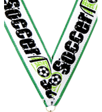 7/8 x 30 in. Soccer Neck Ribbon - Trophy Depot