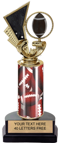 Spinning Football with Motion Card Trophy - Trophy Depot