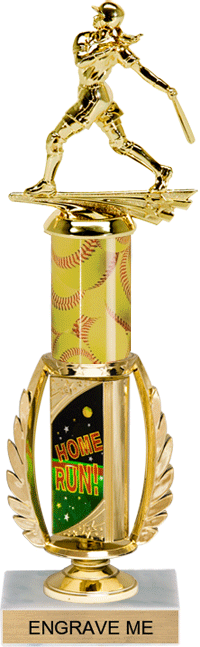 Softball Spinning Sport Riser w/ Column - Trophy Depot